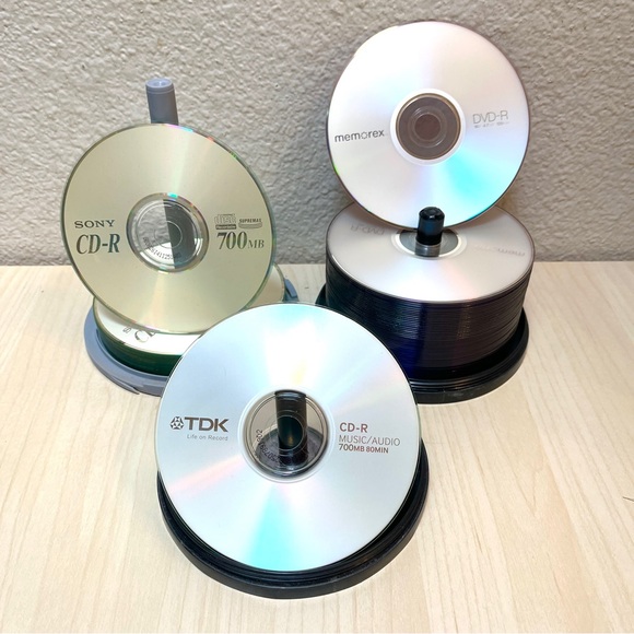 Sony | Media | Blank Dvdr Cdr Sony Tdk Memorex In 3 Cd Tower Containers | Poshmark